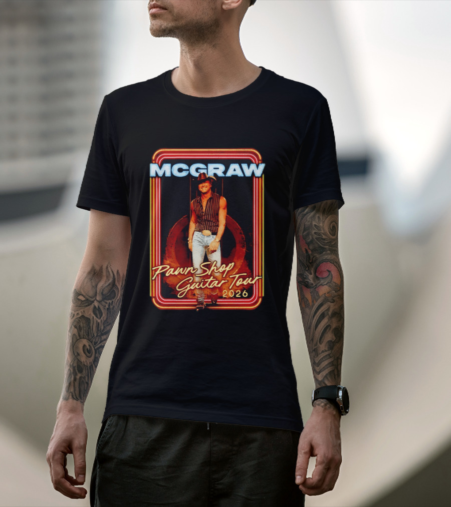 McGraw 2026 Pawn Shop Guitar Tour Country Music T-Shirt