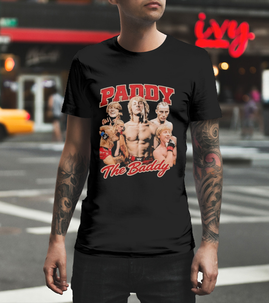Paddy The Baddy UFC Fighter Montage T-Shirt
