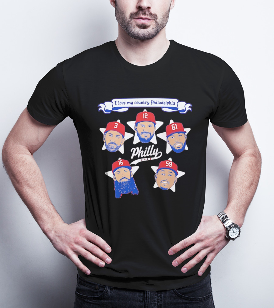 Philadelphia Phillies 2026 Philly I Love My Country T-Shirt