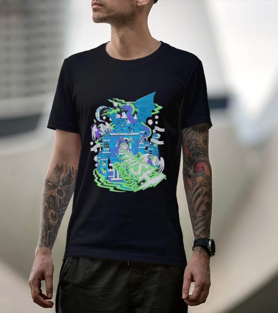 Phish Fall 2023 Crumbling Castle Chicago Nashville Dayton Dragon Fantasy T-Shirt