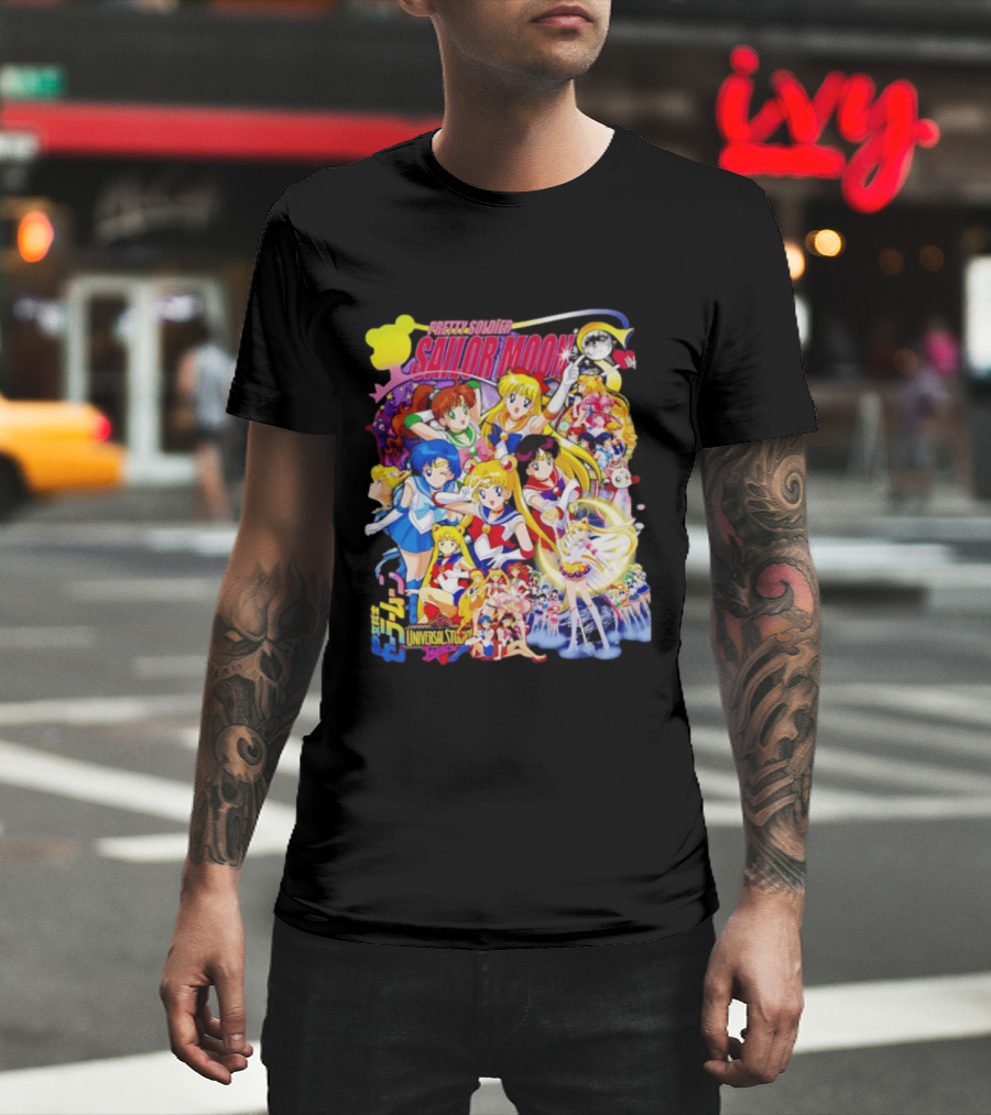 Pretty Soldier Sailor Moon Universal Studios Japan Anime Characters T-Shirt