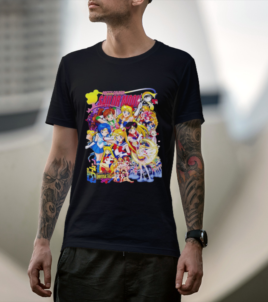 Pretty Soldier Sailor Moon Universal Studios Japan Anime Characters T-Shirt