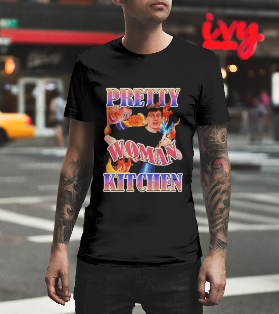Pretty Woman Kitchen Funny JackSucksAtLife YouTube Meme T-Shirt