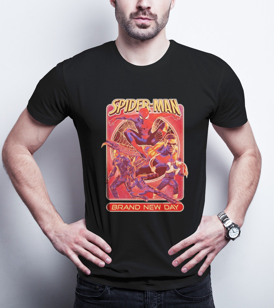 Spider Man Brand New Day With Superheroes And Villains T-Shirt