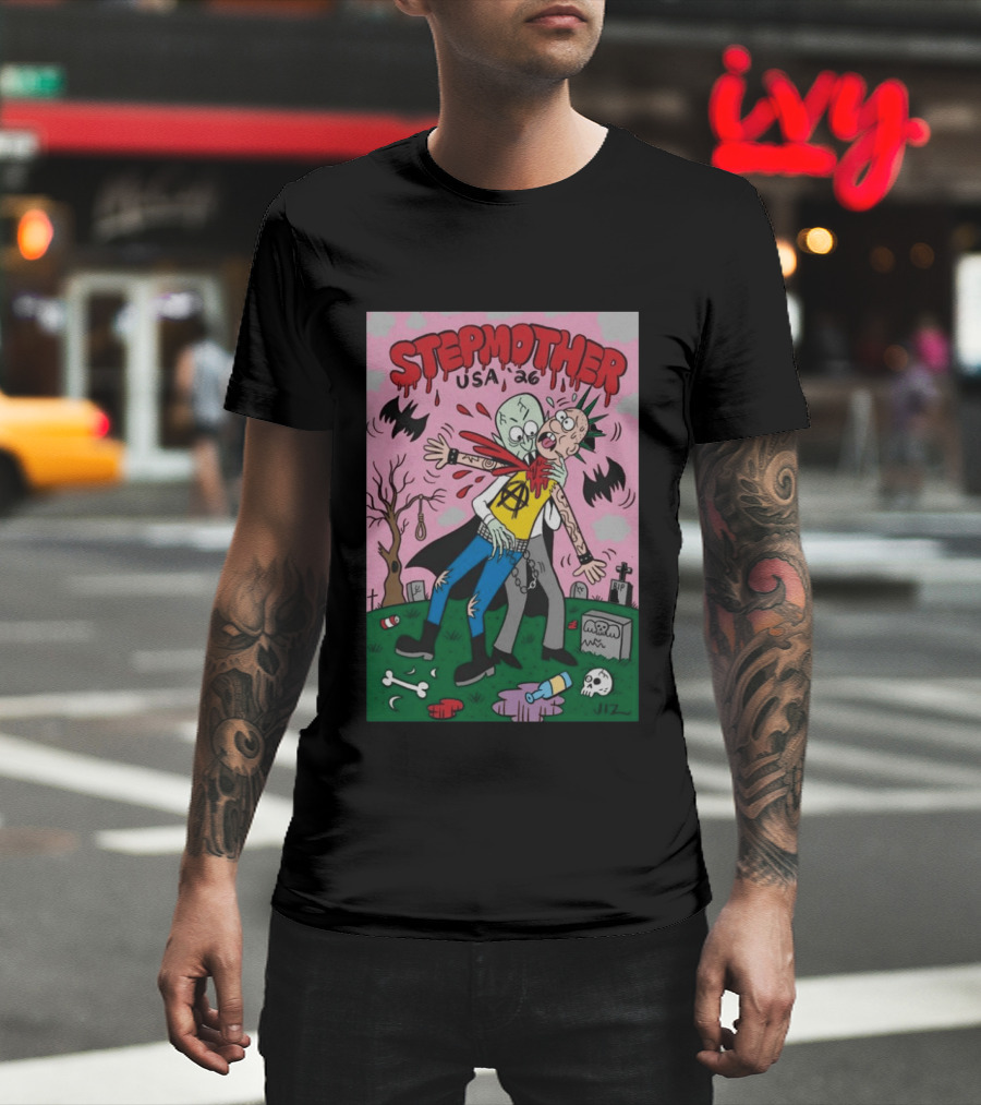 Stepmother USA 26 Punk Vampire Graveyard Scene T-Shirt