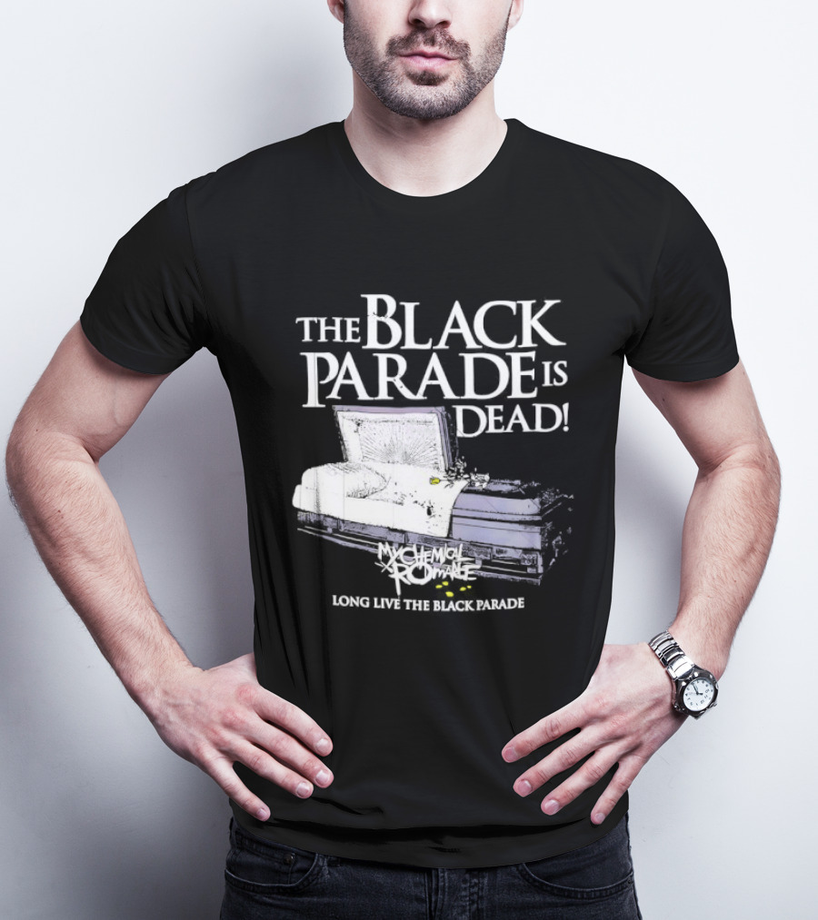 The Black Parade Is Dead My Chemical Romance Long Live The Black Parade Coffin Image T-Shirt