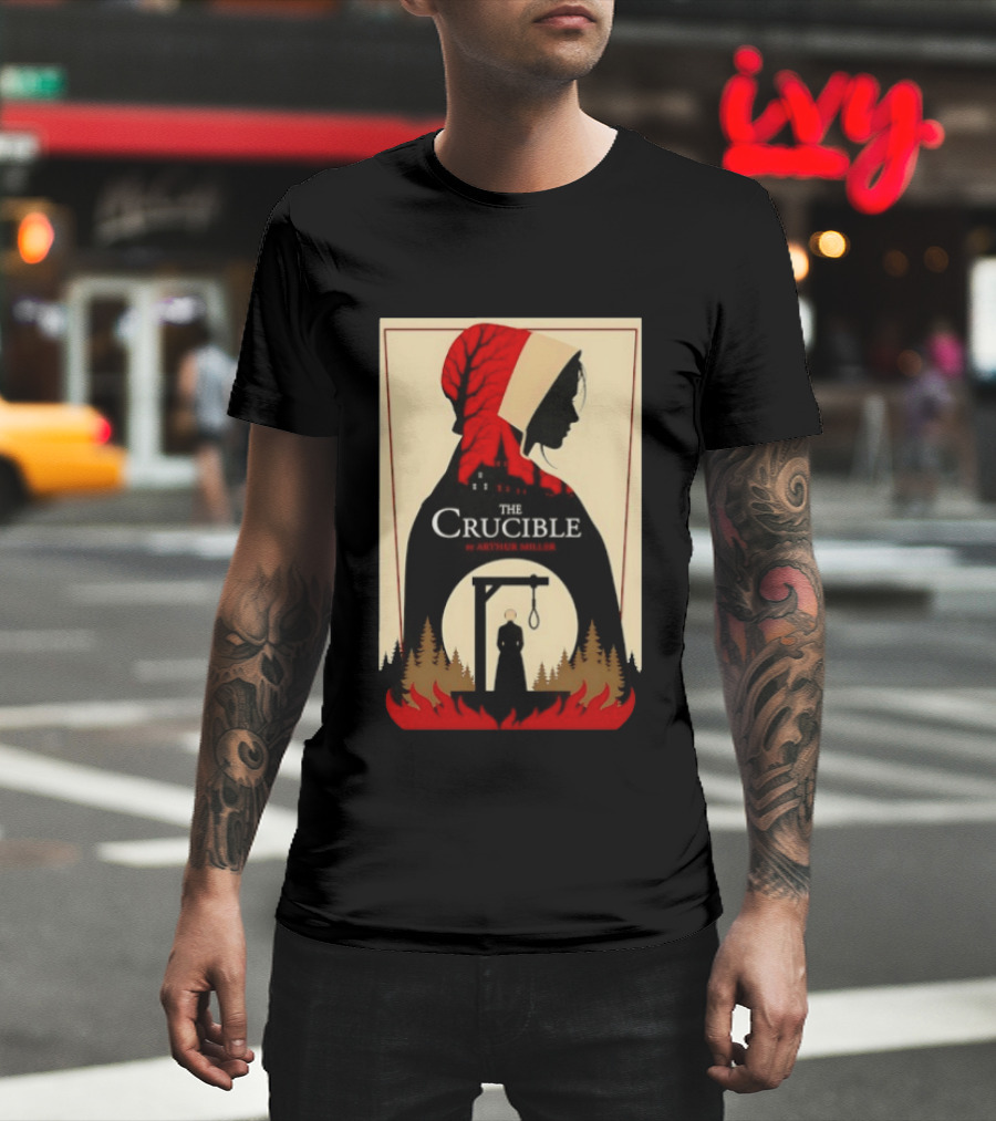The Crucible By Arthur Miller Salem Witch Trials Hanging Scene T-Shirt