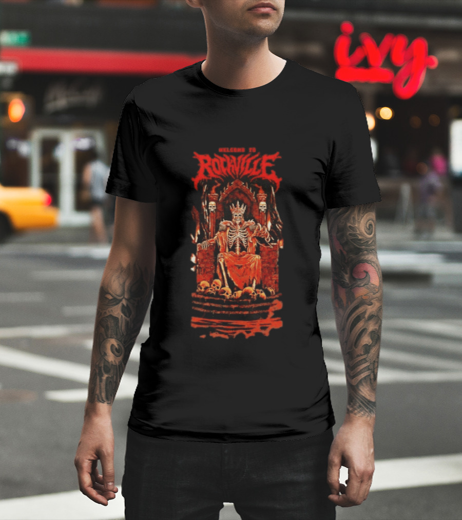 Welcome To Rockville Skeleton King On Throne Festival T-Shirt