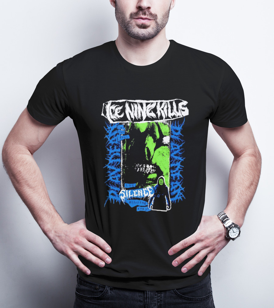 Ice Nine Kills Can You Feel The Silence Slipping Away Horror Themed Psychedelic T-Shirt