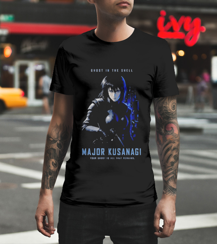 Ghost In The Shell Major Kusanagi Your Ghost Is All That Remains T-Shirt