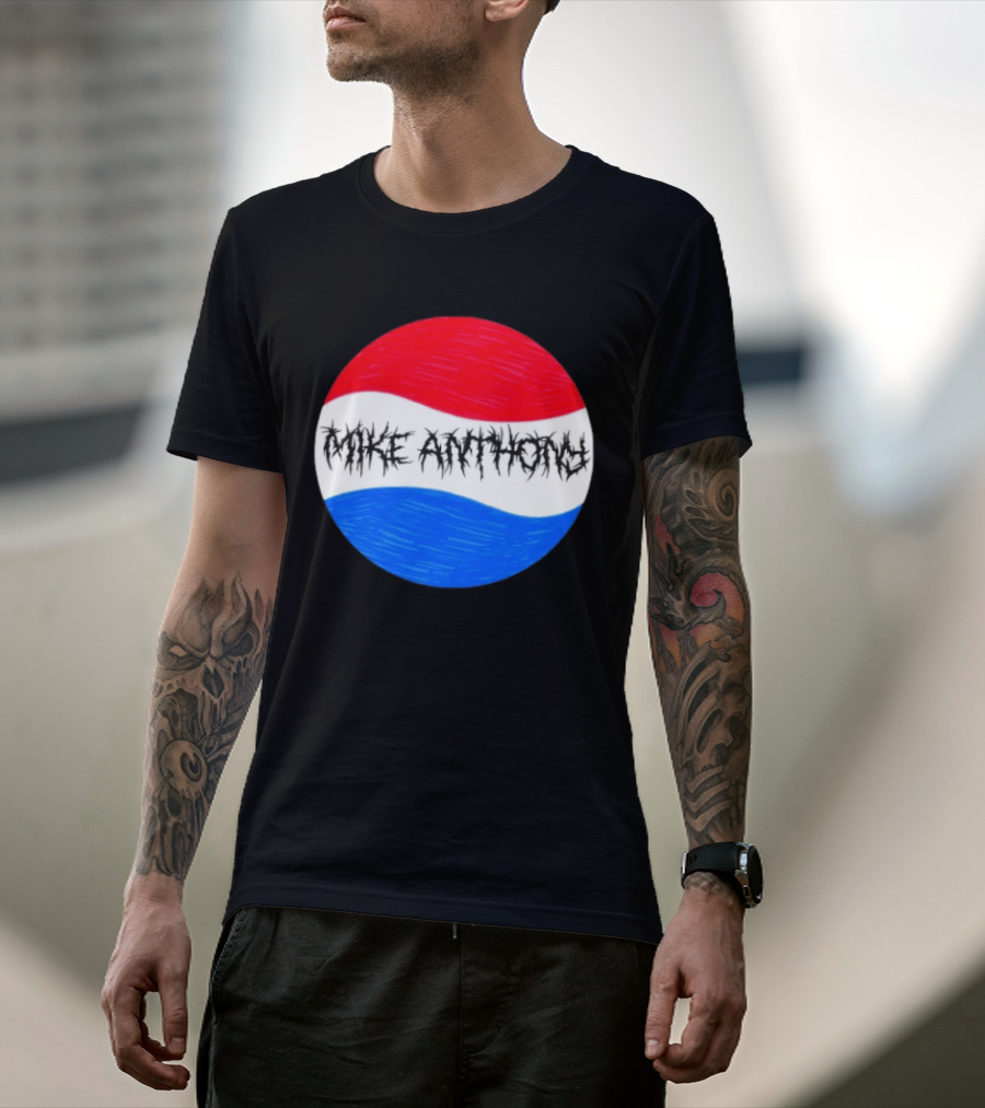 Mike Anthony Pepsi Symbol Bold Text Classic Circle T-Shirt