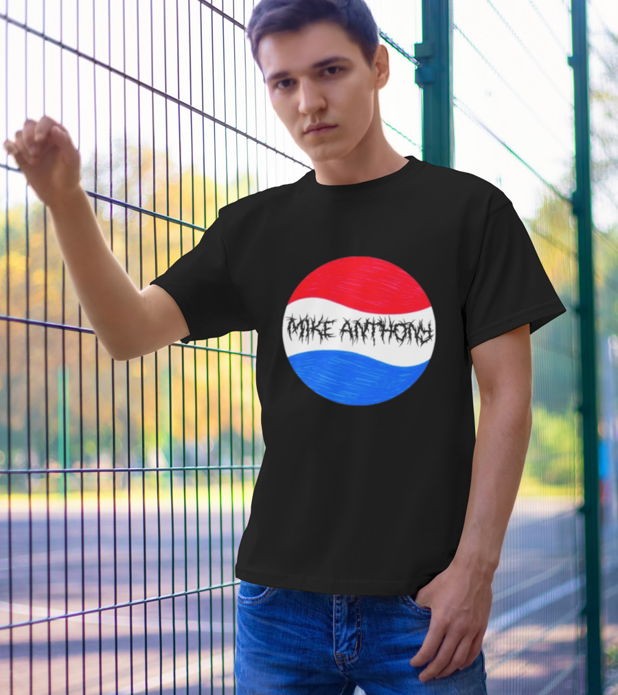 Mike Anthony Pepsi Symbol Bold Text Classic Circle T-Shirt