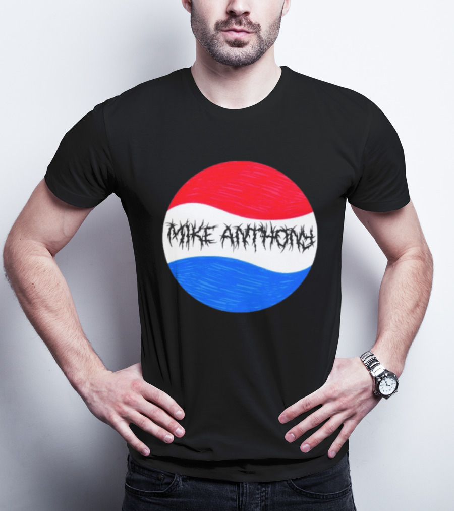 Mike Anthony Pepsi Symbol Bold Text Classic Circle T-Shirt