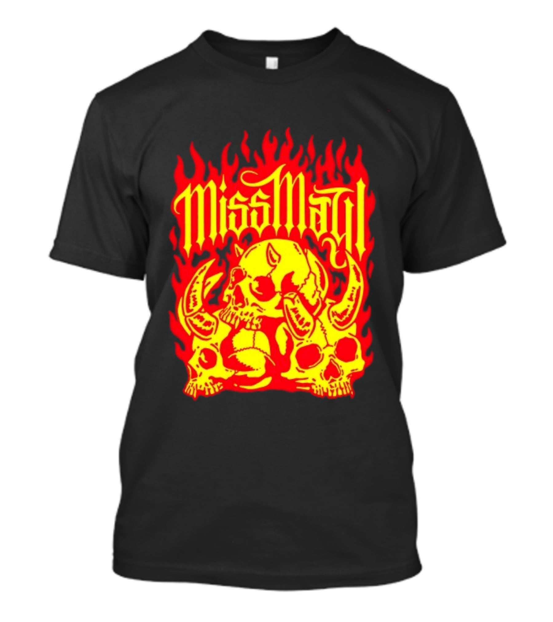 Miss May I Flaming Skulls Fire Metalcore Band T-Shirt