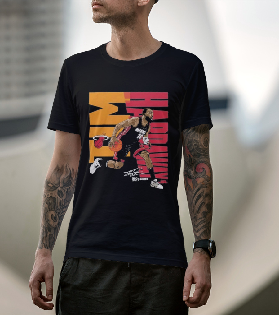 2026 NBA Tim Hardaway Jr Miami Heat Basketball Player Action T-Shirt