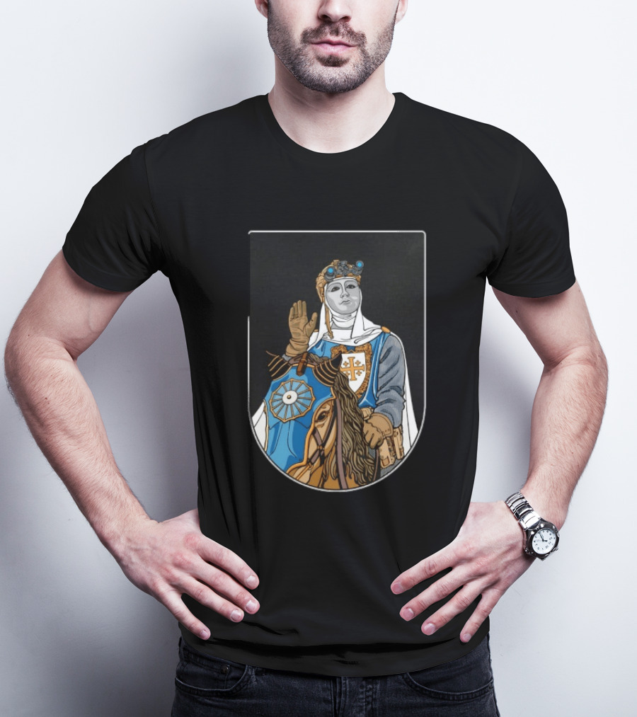 Baldwin IV Of Jerusalem Tactical Knight Crusader Armor And Helmet Medieval T-Shirt