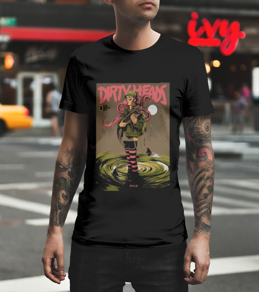 Dirty Heads Jul 15 2026 Hollywood Casino Penn National Race Course Grantville PA Anime Style Octopus T-Shirt