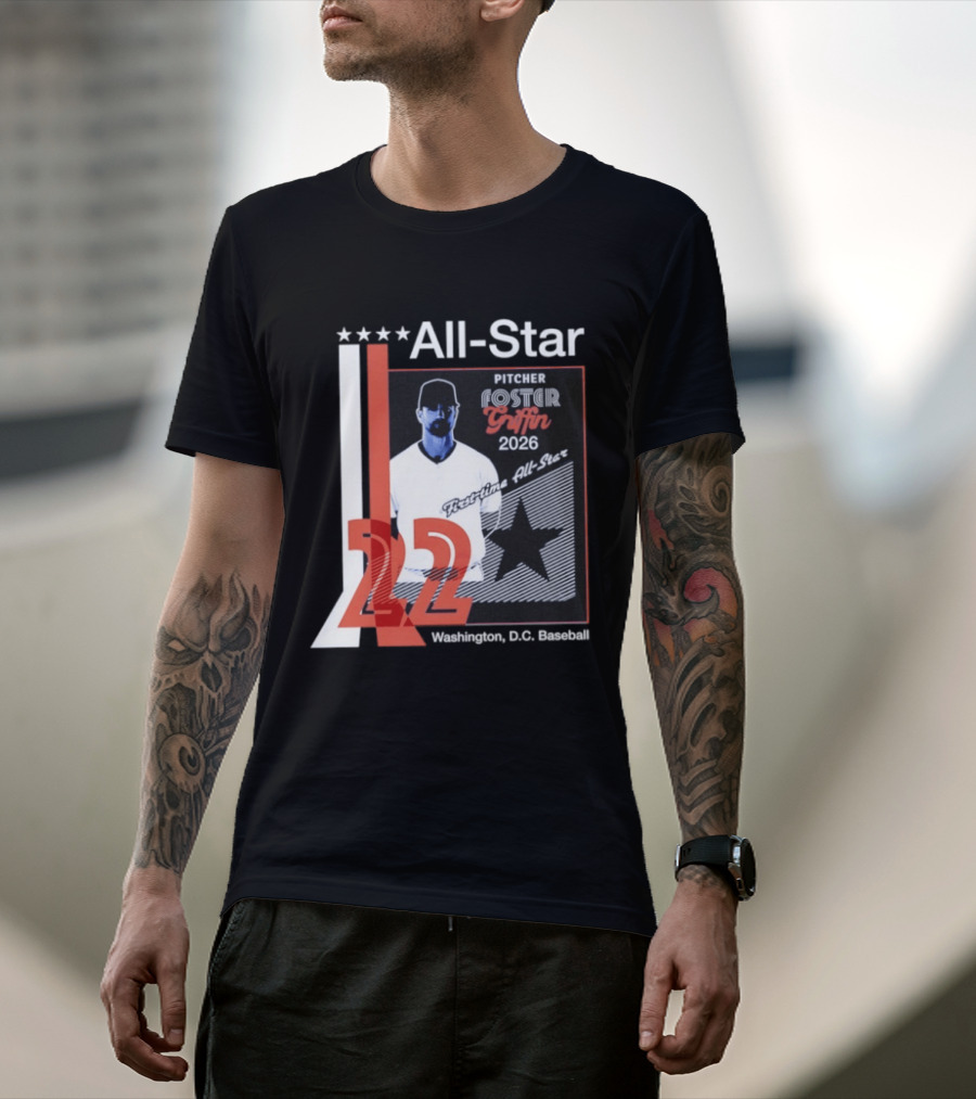 Foster Griffin 2026 First Time All Star Pitcher Washington D.C. Baseball 22 T-Shirt