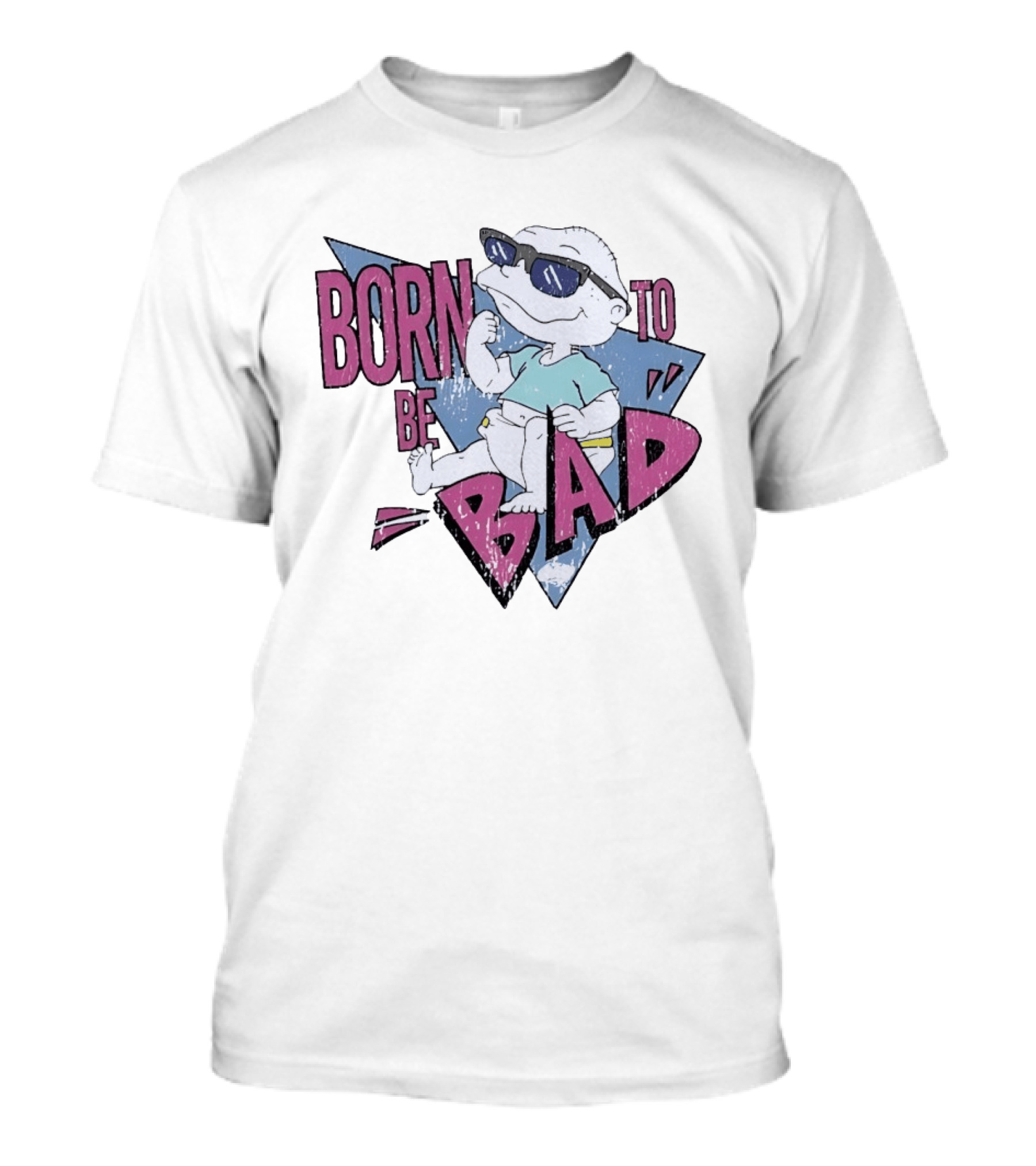 Born To Be Bad 90s Cartoon Baby Sunglasses T-Shirt