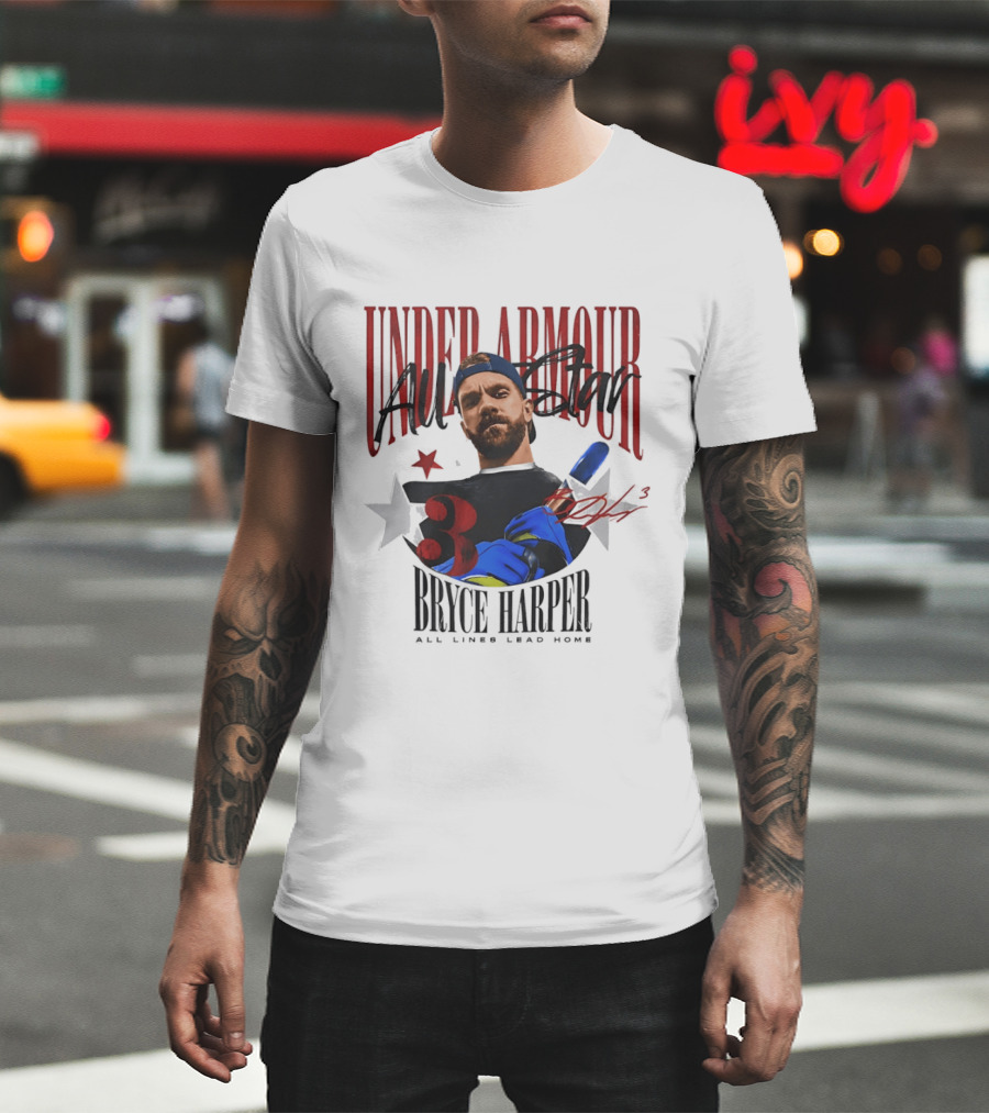 Under Armour All Star Bryce Harper All Lines Lead Home T-Shirt