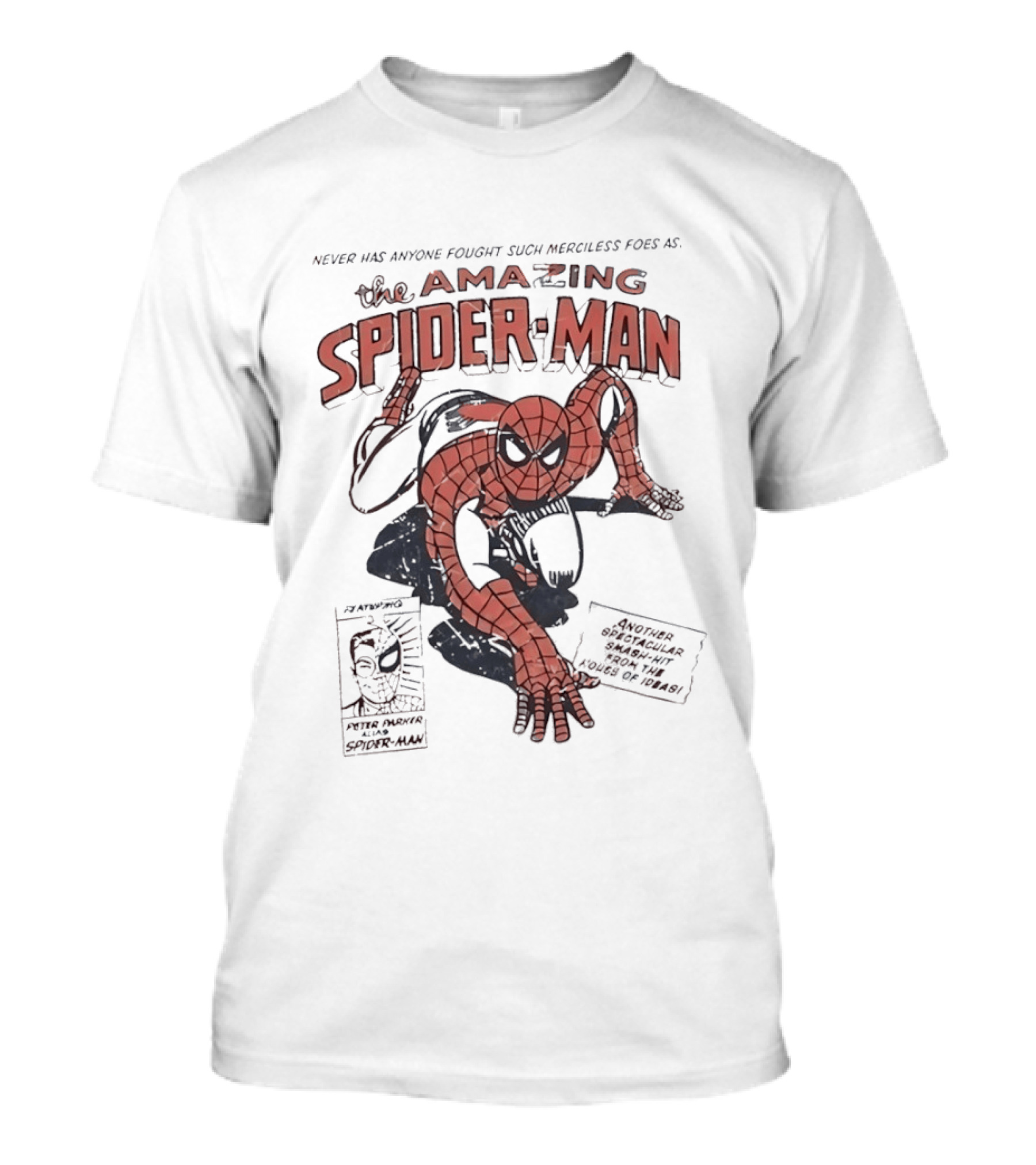 The Amazing Spider Man Never Has Anyone Fought Such Merciless Foes Peter Parker Comic T-Shirt