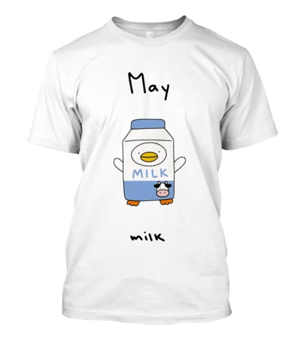 May Milk Duck Kawaii Animal Cute Cartoon Milk Box T-Shirt