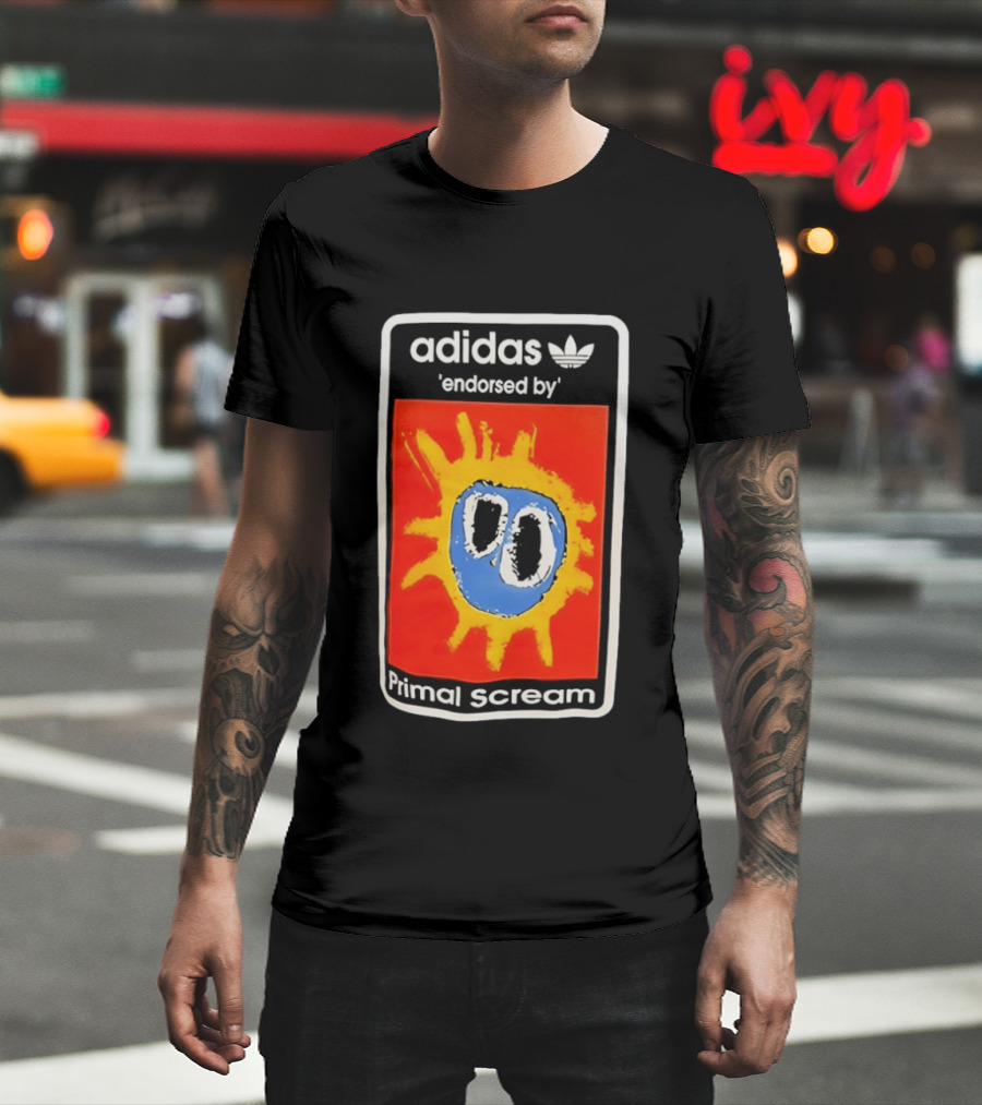 Adidas Primal Scream Endorsed Iconic Collaboration T-Shirt