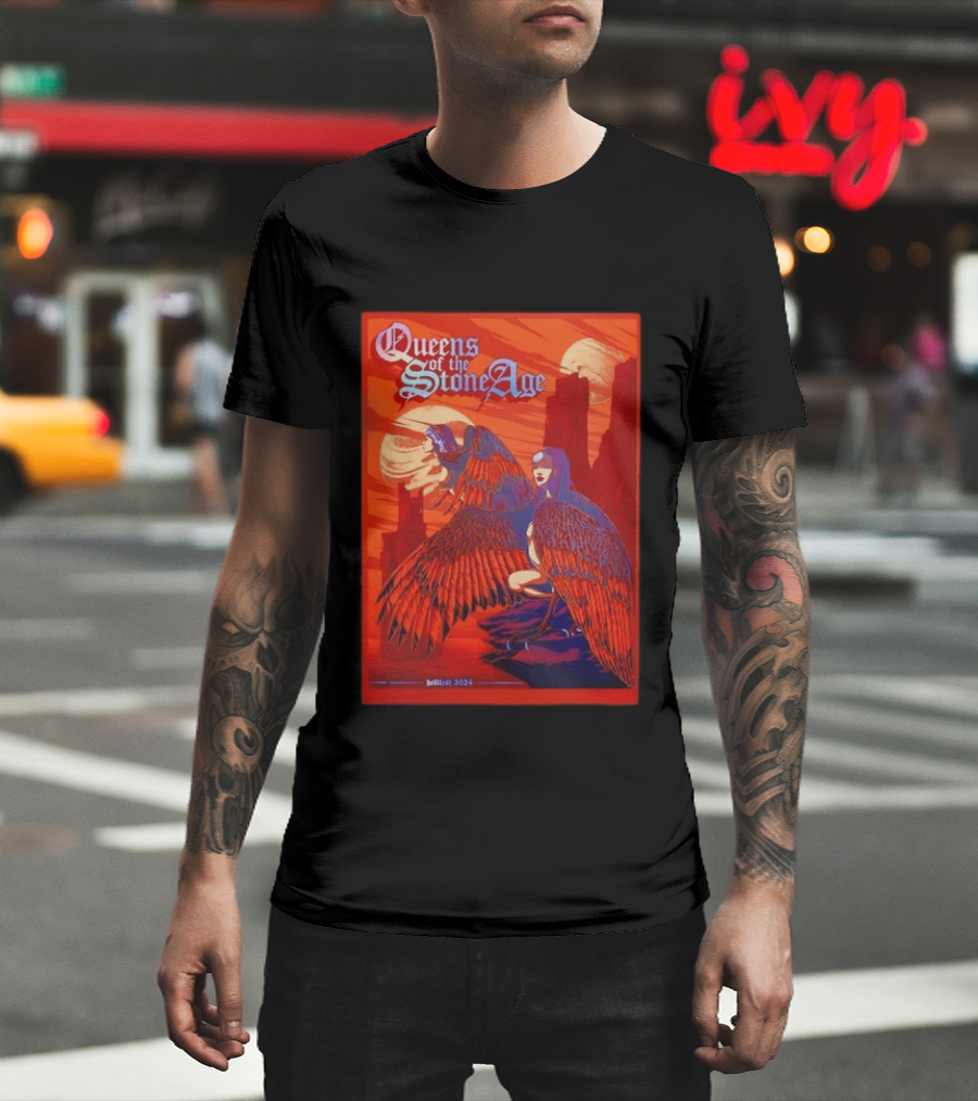Queens Of The Stone Age Hellfest 2024 Winged Creatures T-Shirt