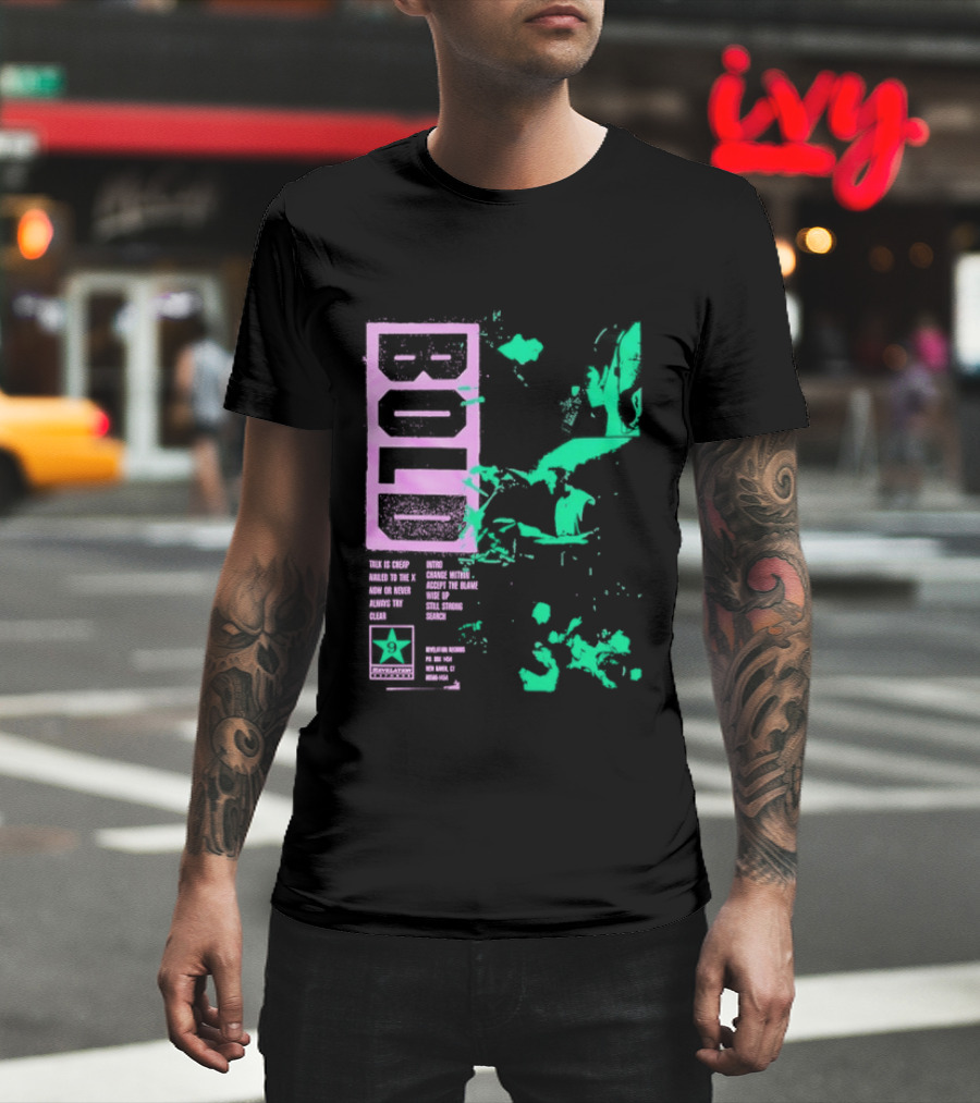 Revelation Records Talk Is Cheap Nailed To The X Positive Scene Unity Hardcore Punk T-Shirt
