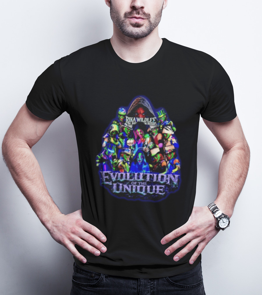 Rika Wildlee Evolution Of The Unique Clown Collage T-Shirt