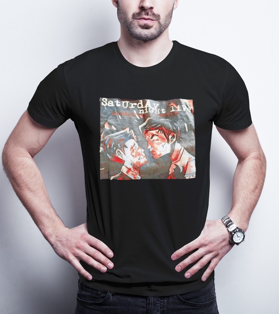Saturday Night Live Weekend Update Animated Clash Scene T-Shirt