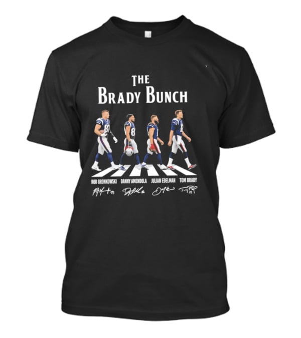 The Brady Bunch New England Patriots Abbey Road Rob Gronkowski Danny Amendola Julian Edelman Tom Brady T-Shirt