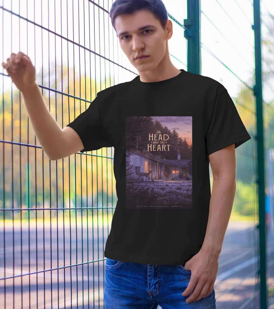 The Head And The Heart July 15 2026 Valley Motel Red Rocks Amphitheatre Morrison CO T-Shirt