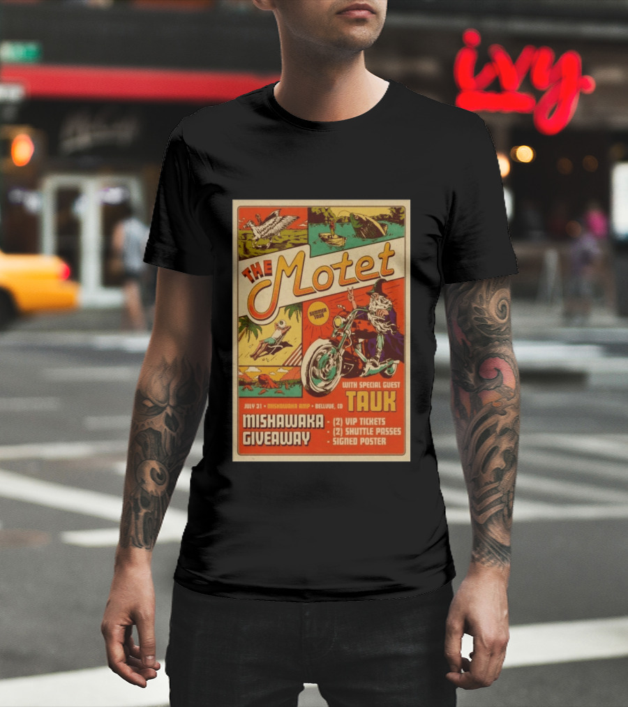 The Motet Summer Tour Mishawaka Amphitheatre July 31 Tauk Bellevue CO Giveaway VIP Tickets Shuttle Passes Signed T-Shirt