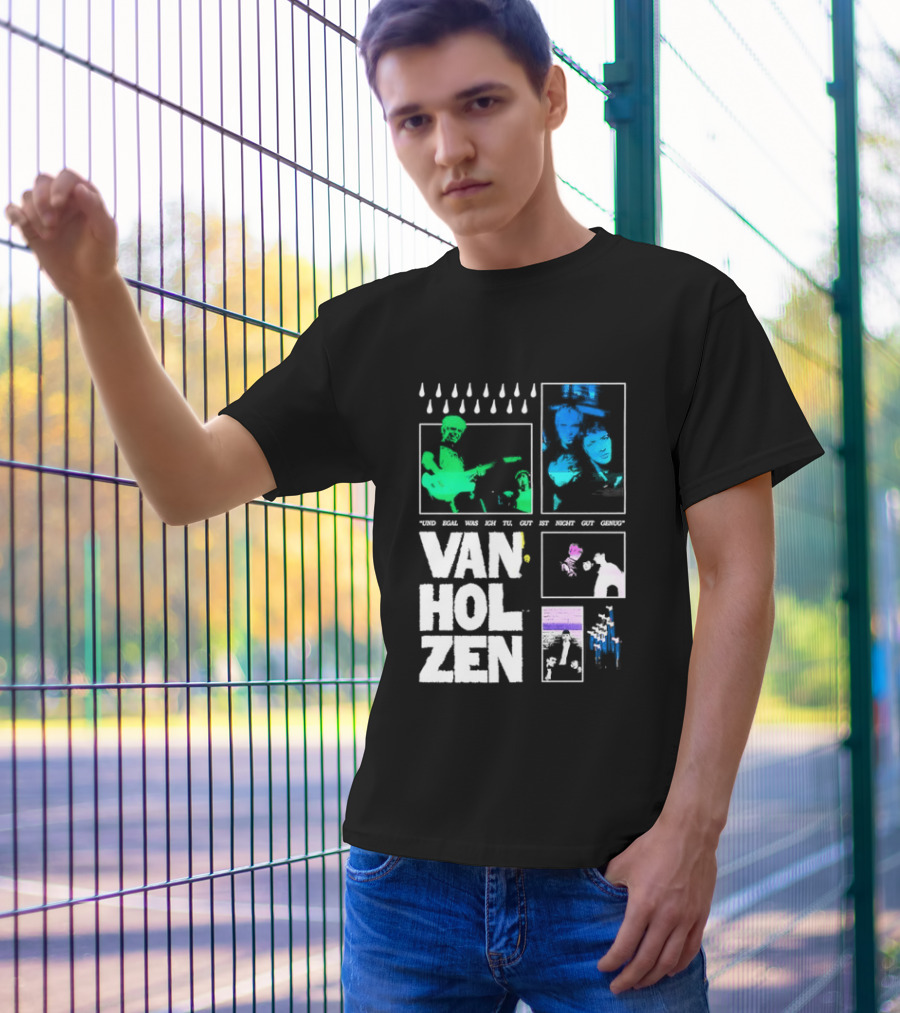 Van Holzen Und Egal Was Ich Tu Gut Ist Nicht Gut Genug Raindrops Color Blocks T-Shirt