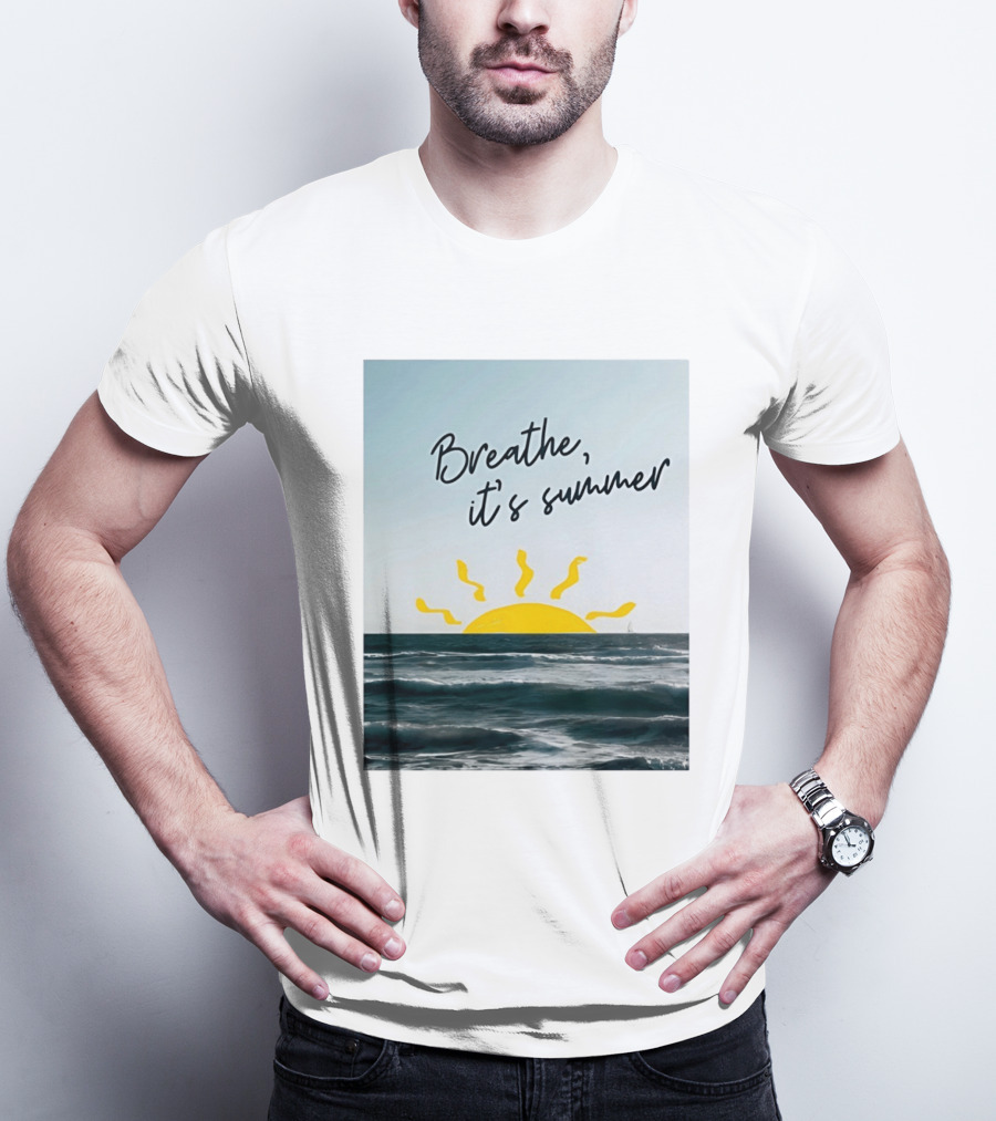 Breathe It's Summer Sun Ocean Scenery T-Shirt