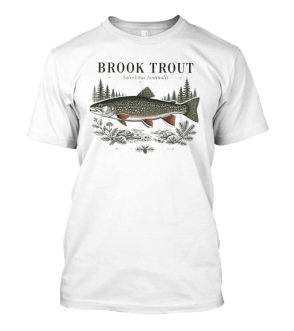 Brook Trout Salvelinus Fontinalis Forest Scene T-Shirt