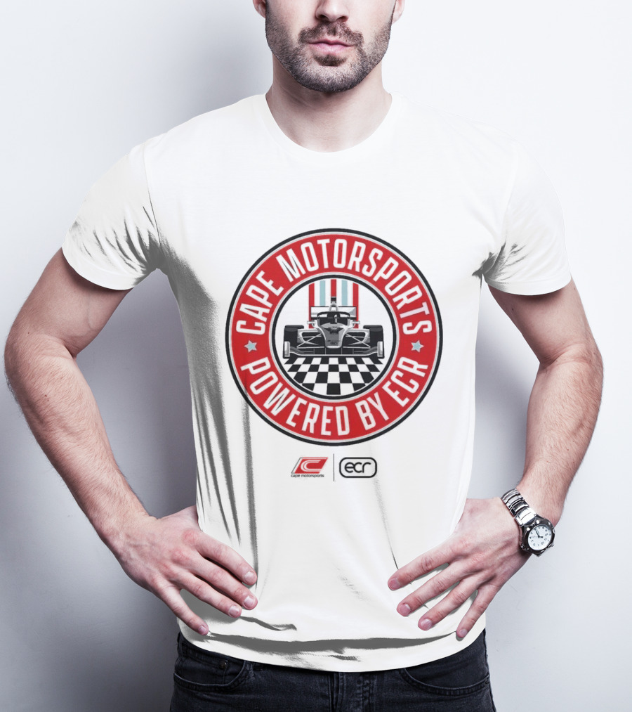 Cape Motorsports Powered By ECR Indy NXT 2026 Racing Car Checkered Flag T-Shirt