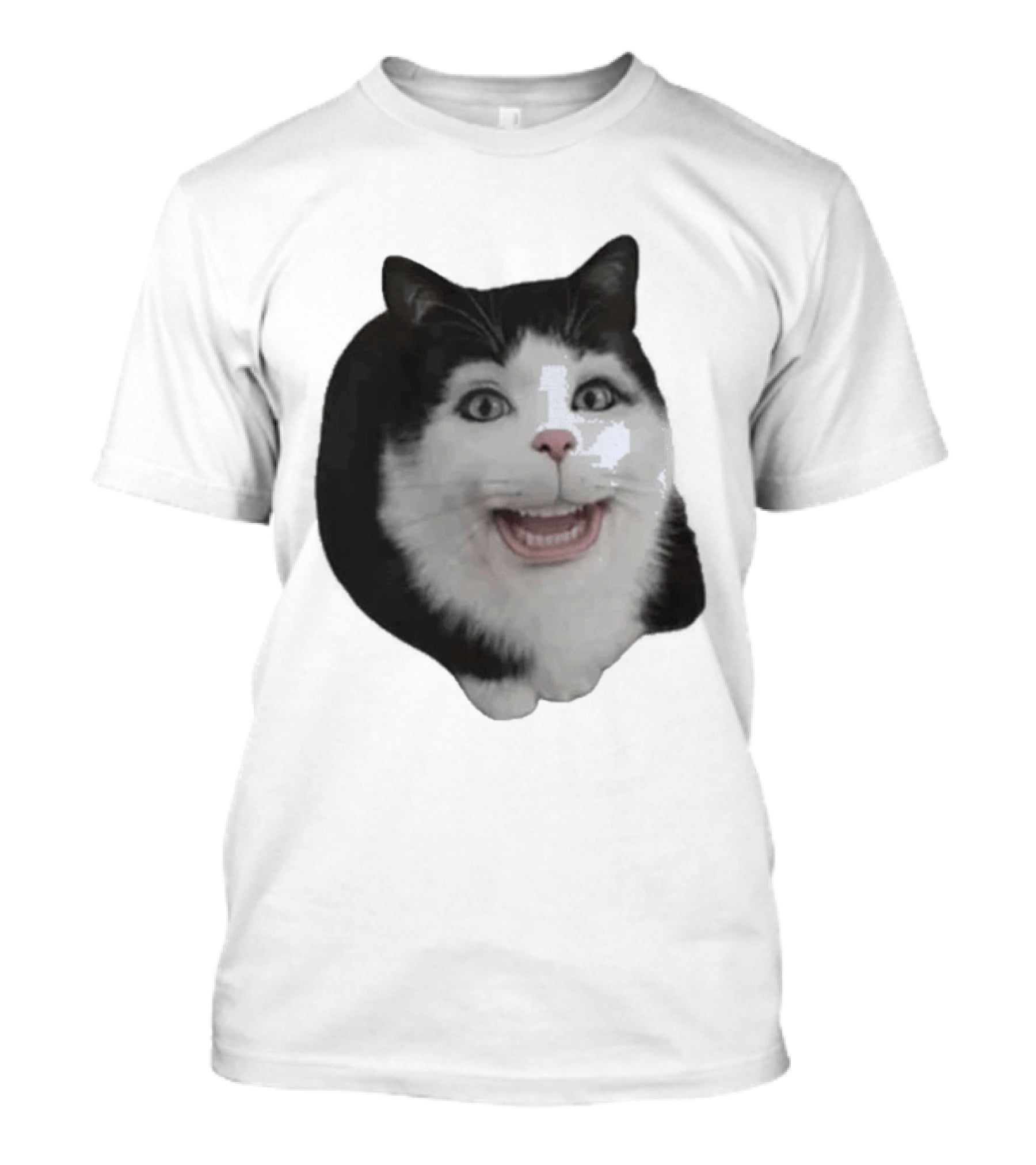 Grinning Cat With Human Teeth T-Shirt