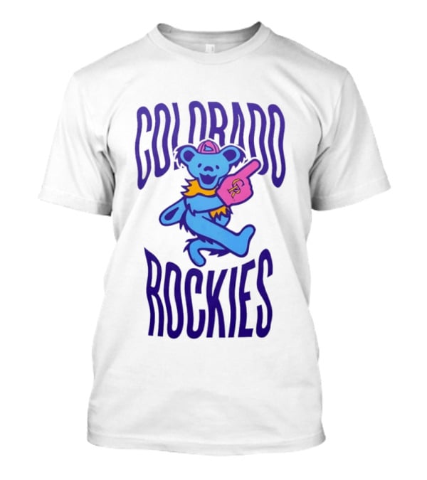 Colorado Rockies Grateful Dead Dancing Bear Sports Fan T-Shirt