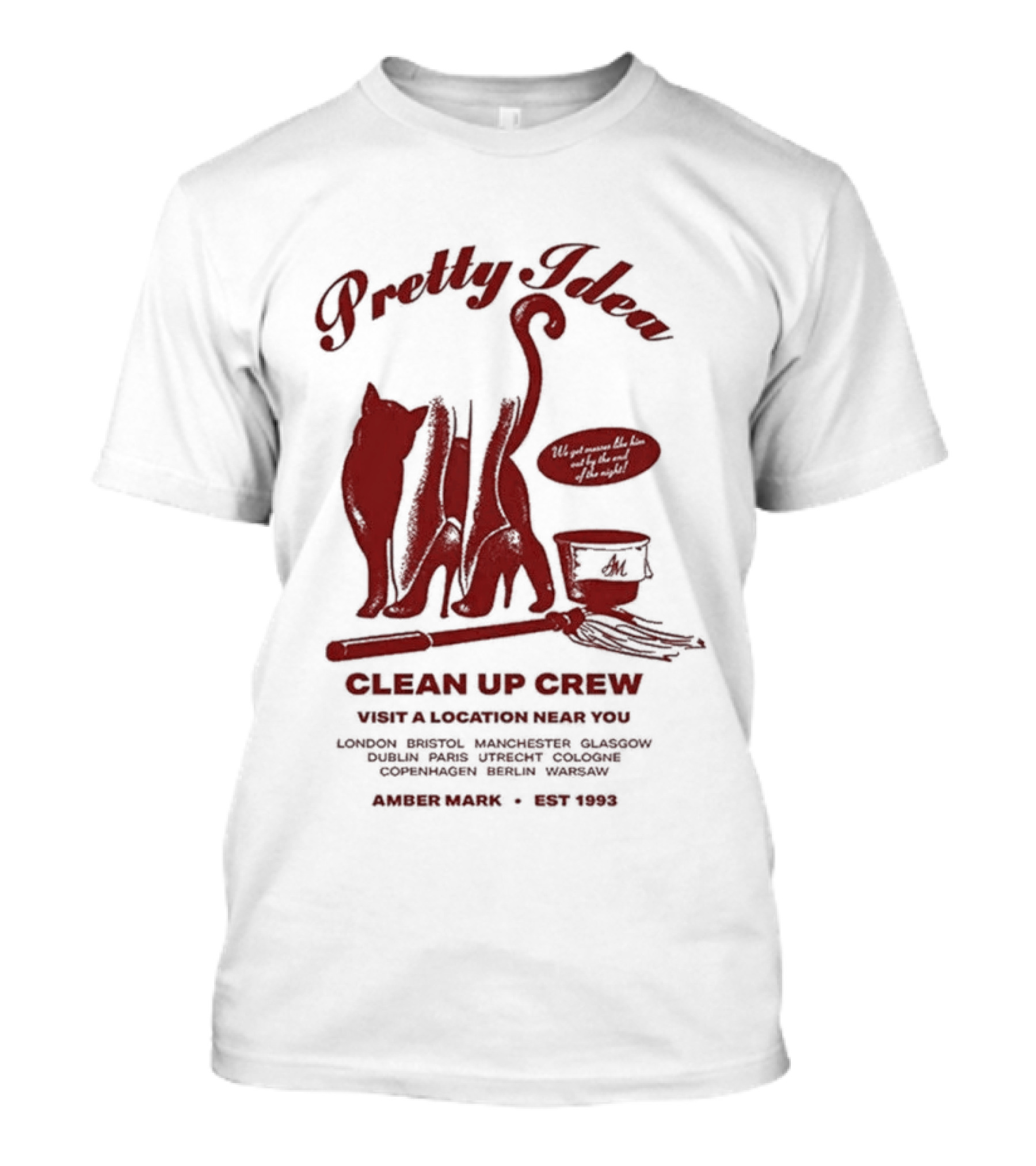 Pretty Idea Clean Up Crew Visit: Denver Columbus Annapolis Albuquerque 1973 T-Shirt