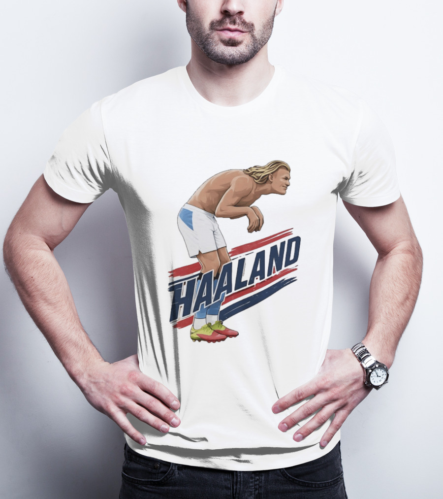 Haaland Taaland Meme Football Cartoon Player Pose T-Shirt
