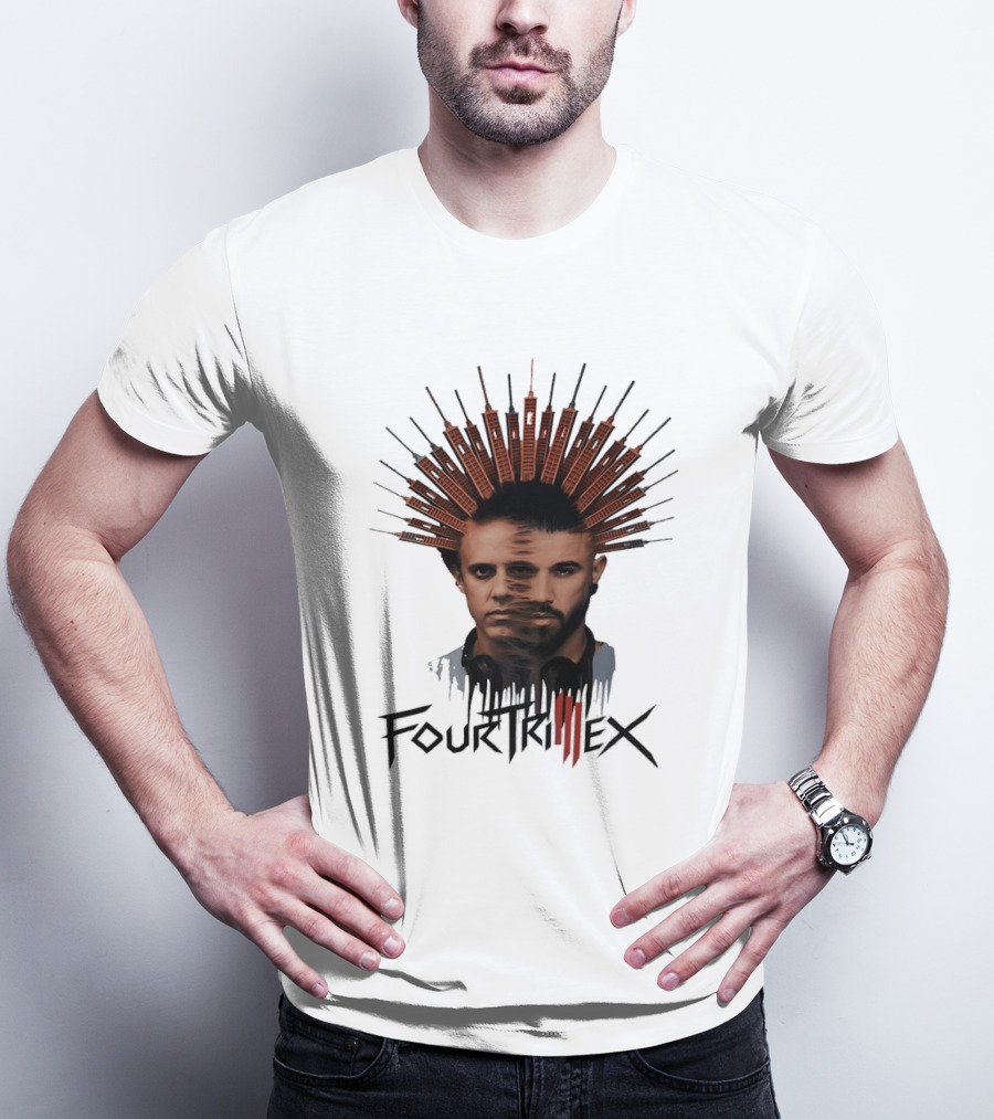 Fourtriex DJ Electronic Music Urban Skyline Fusion T-Shirt