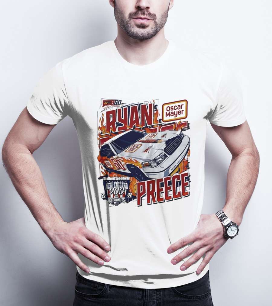Ryan Preece Oscar Mayer Racing Car Stafford Speedway New England 900 Bolts Nuts 60 T-Shirt