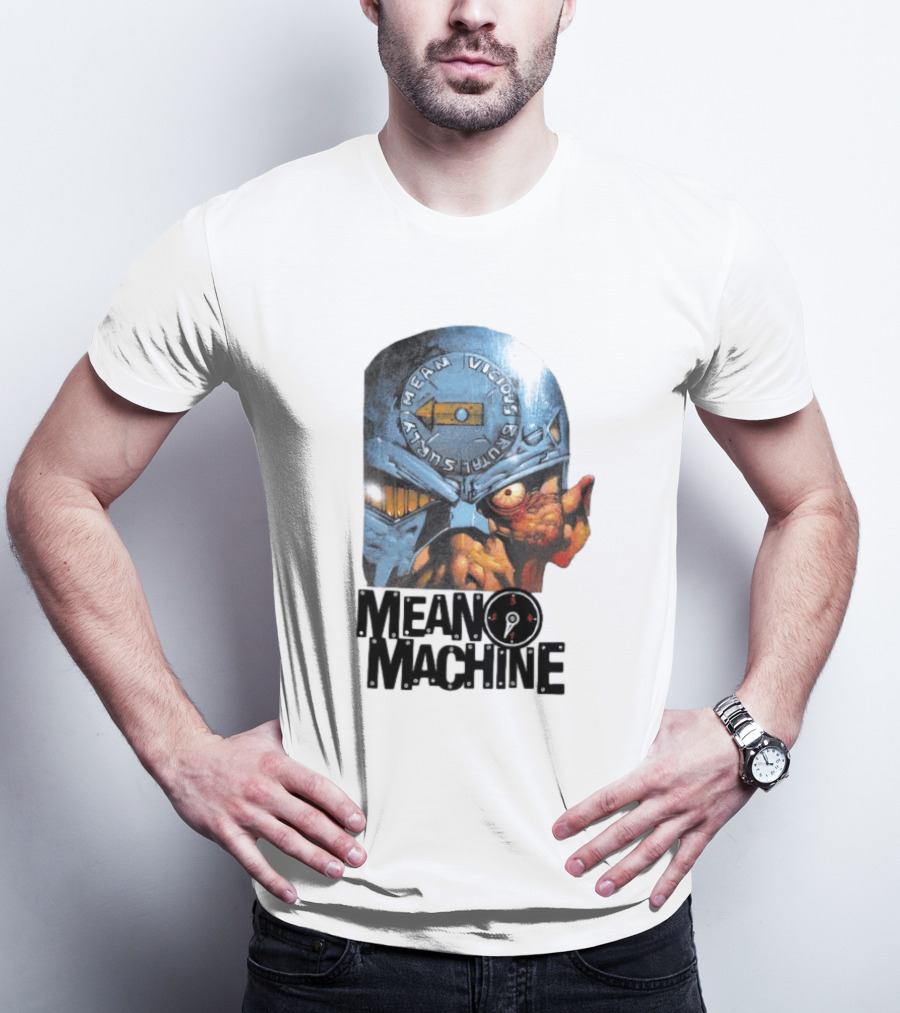 Mean Machine Mean Vicious Brutal Surly 2000 AD T-Shirt