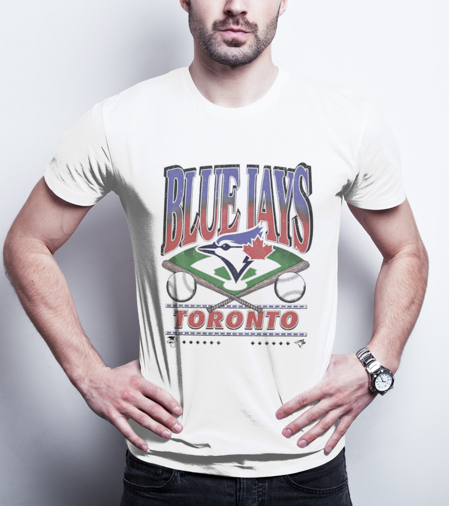 Toronto Blue Jays Baseball Team Emblem Field Motif T-Shirt