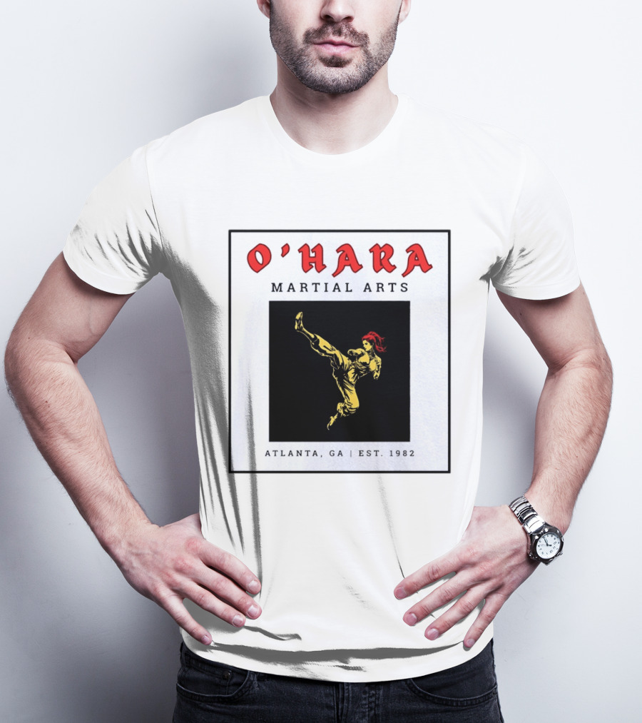 O'Hara Martial Arts Atlanta GA Est 1982 Karate Martial Artist Kick T-Shirt