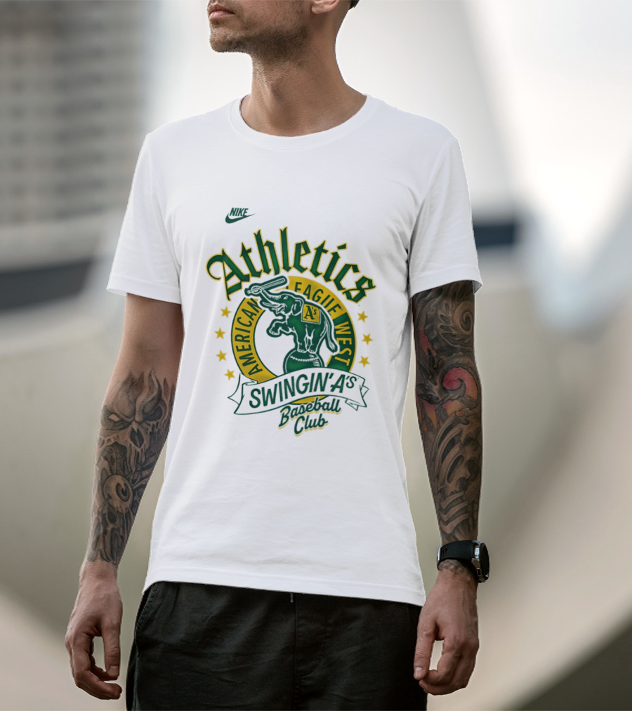 Nike Athletics Swingin' A's American League West Baseball Club T-Shirt