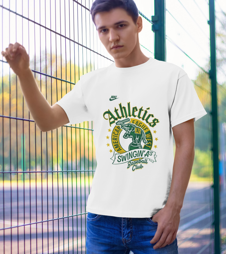 Nike Athletics Swingin' A's American League West Baseball Club T-Shirt