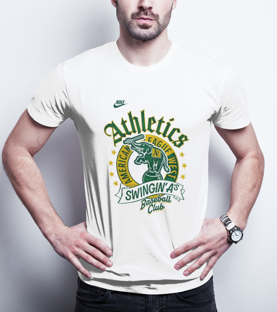 Nike Athletics Swingin' A's American League West Baseball Club T-Shirt